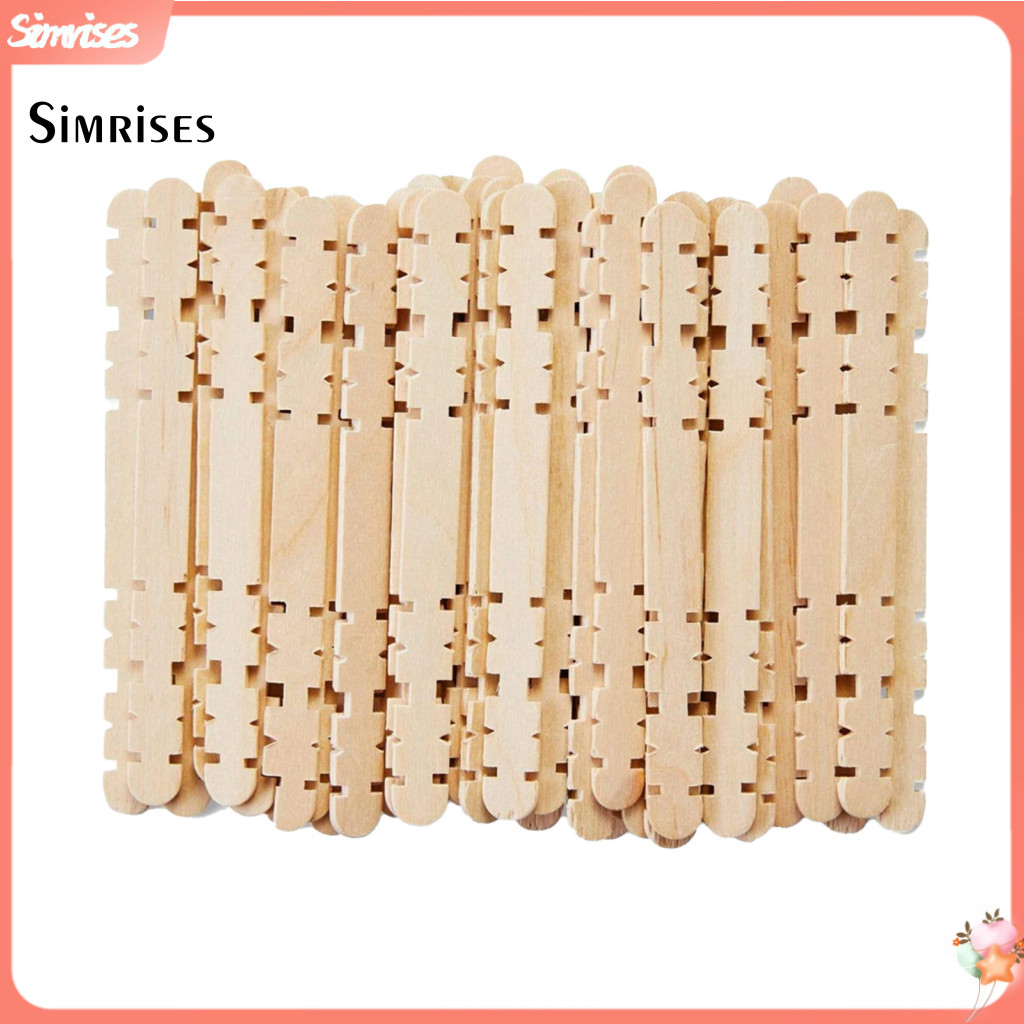 SIM| 50Pcs/Set Creative Handicraft Making Ice Cream Stick DIY Natural ...