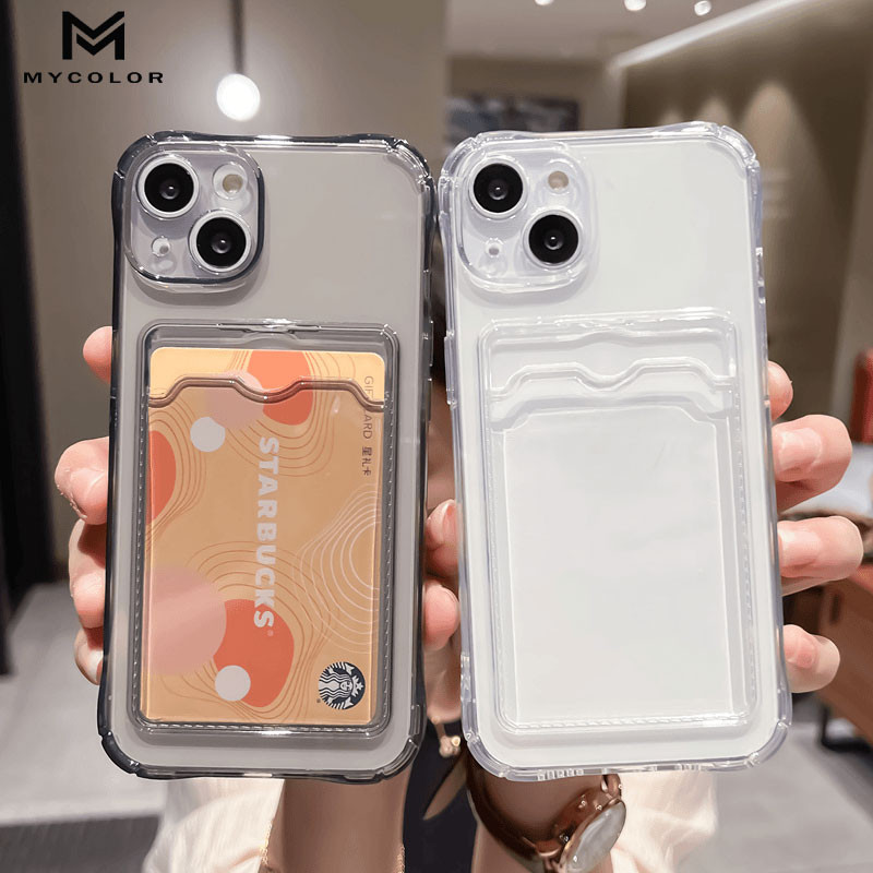 With Card Holder Shockproof Clear Phone Case Cases Casing For Redmi ...