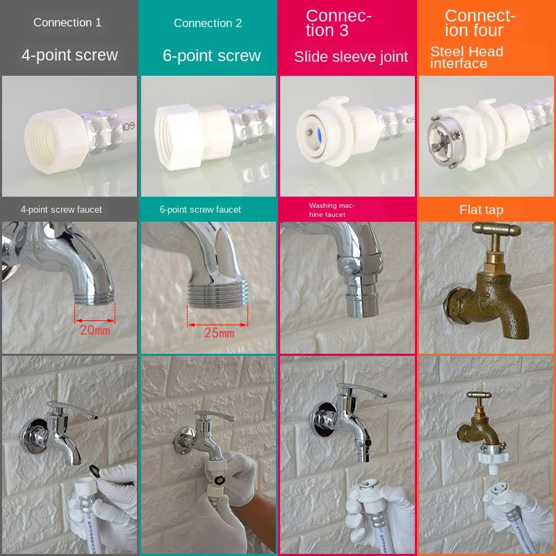 Multi-function washing machine inlet pipe automatic wave wheel ...