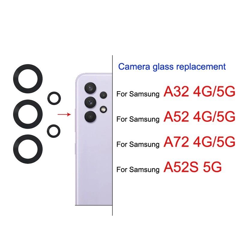 Back Camera Glass Lens Replacement For Samsung Galaxy A32 A52 A72 A52S ...