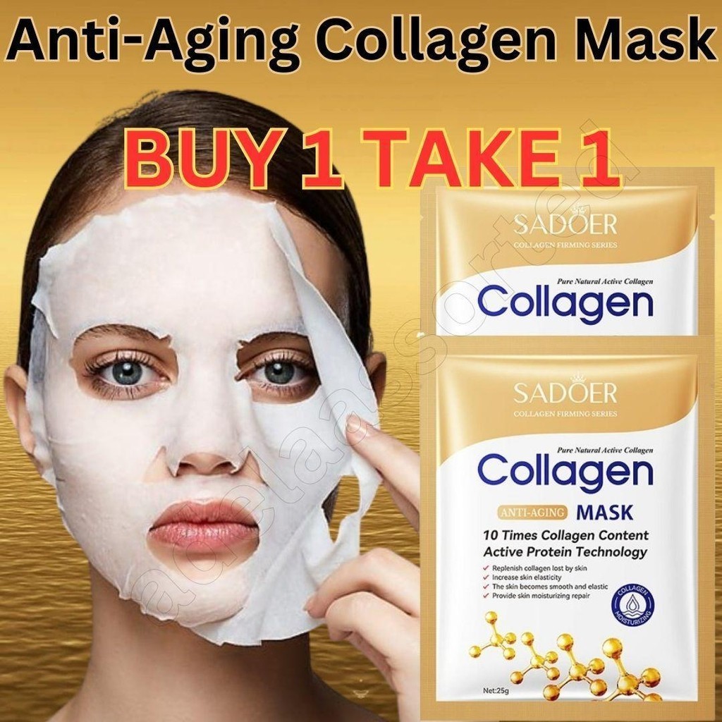 STSF Anti-Aging Korean Collagen Mask Facial Sheet Hydrating Whitening ...