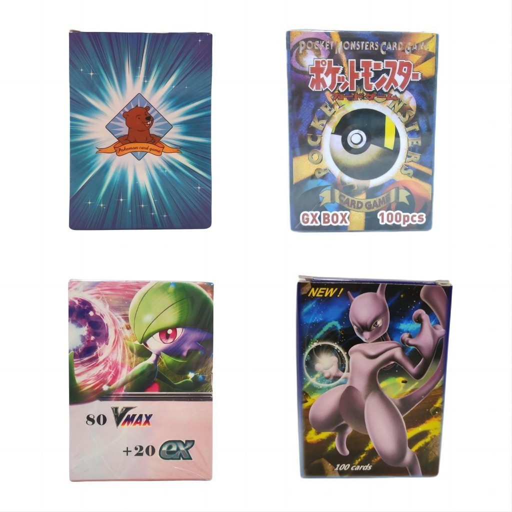 100pcs full flash cards English Version Pokemon Cards Vmax Pokemon ...