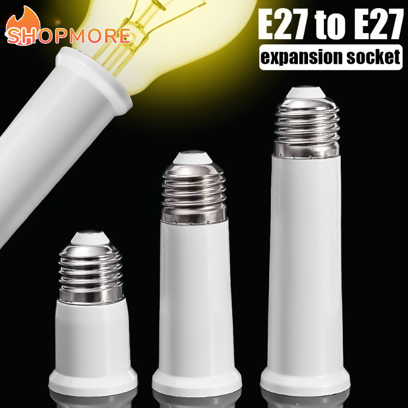 Household 65/95/120mm Bulb Adapter E27 To E27 Extender LED Lamp Light ...