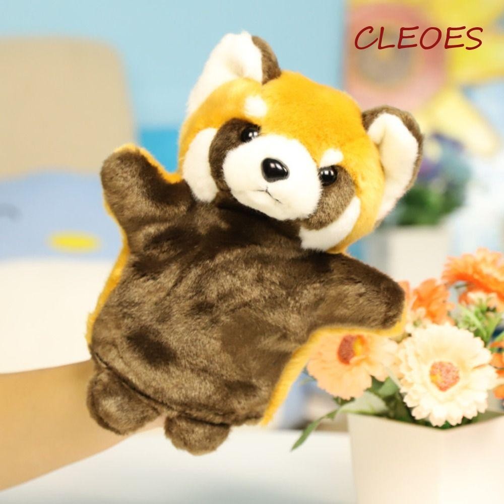 CLEOES Animal Hand Puppet, Plush Stuffed Finger Puppet Red Panda Hand ...