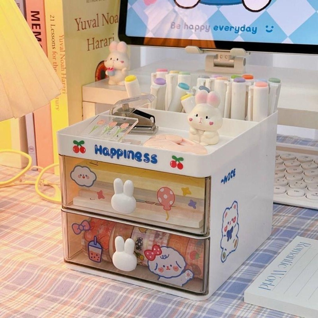 2-storey Rabbit Shelf Desktop DECOR Storage For Students, Offices ...