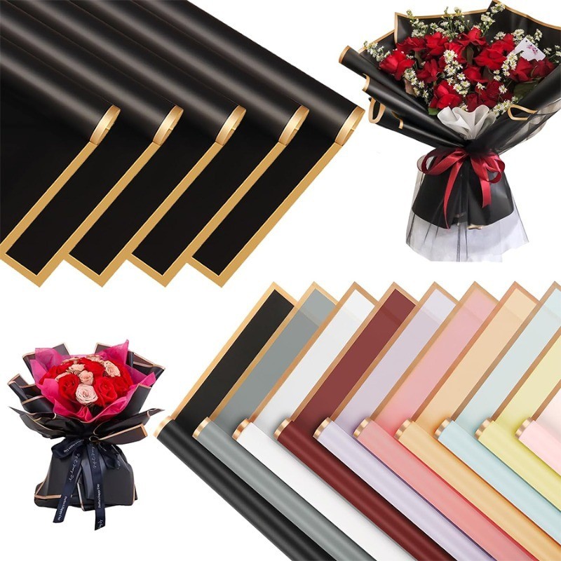 20 Sheets Flower Wrapping Paper - Waterproof Floral Bouquet Wrapping ...