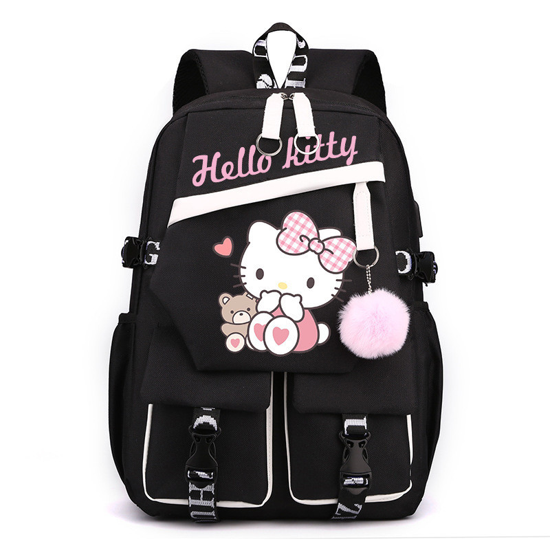 New Sanrio HelloKitty Backpack Printed Schoolbag Student Backpack Cute ...