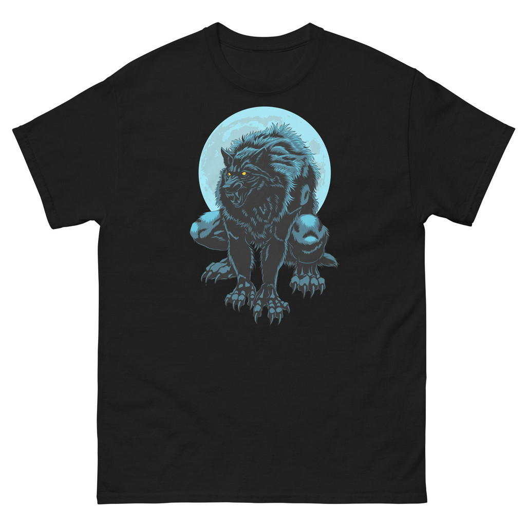 Werewolf Dogman Cryptids Monster Creature Full Moon Men'S Classic Tee ...