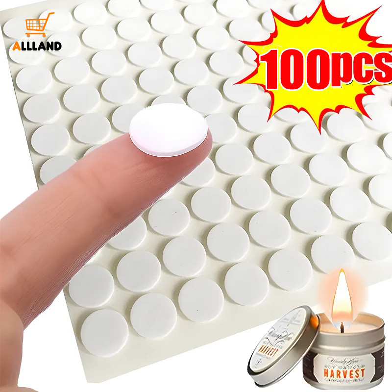 100/200/300 Heat Resistance Candle Wick Stickers - Double-sided Candle ...