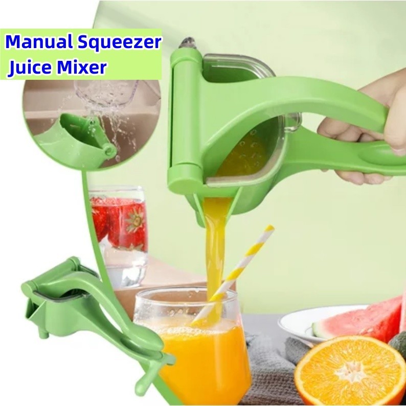Plastic Green Manual Fruit Hand Press Citrus Extractor Machine Manual ...
