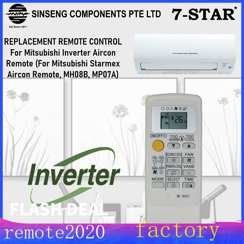 GG+REPLACEMENT REMOTE CONTROL For Mitsubishi Inverter Aircon Remote ...