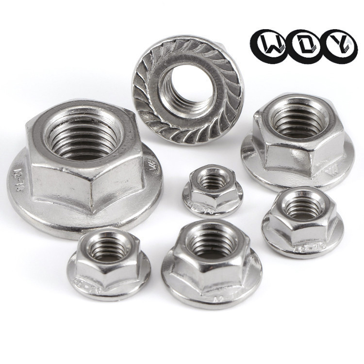 Flange Nut SS304 /SUS Flanged Hex Nut / Hexagonal Flange Nut/ SS Hex ...