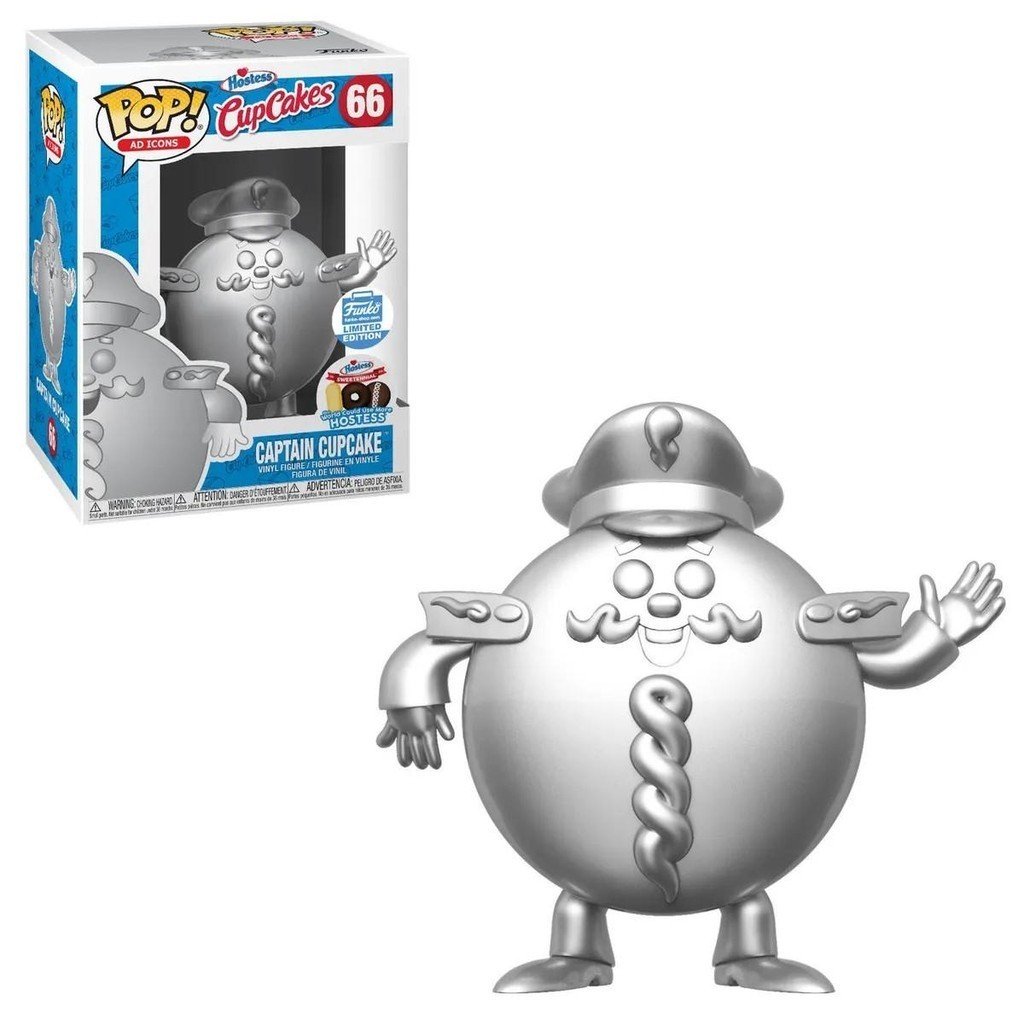 Funko POP! Hostess Cupcakes Captain Cupcake 66 (FLE) (Platinum) [with ...