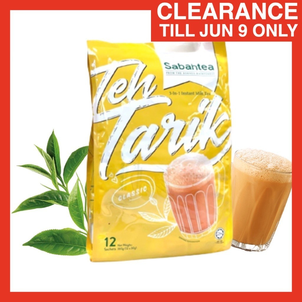 (FRESH BATCH) EW Sabah Tea 3in1 Milk Tea Classic (12x 30g) 1 Pack Teh ...