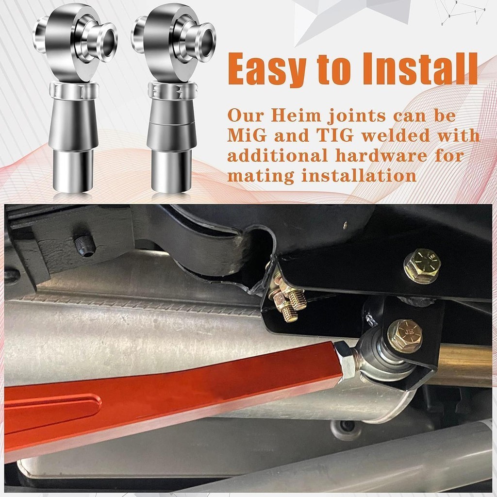 3/4” Heim Joint Rod End Kit 2pcs Rod Ends & Rod End Heim Fitting Kit ...