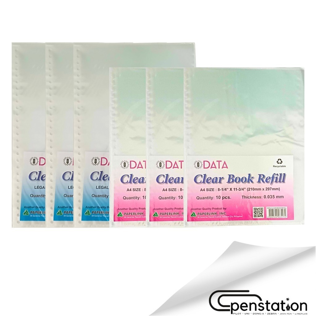 DATA Clear Book Refill Refillable Pockets - 10pcs | Shopee Philippines
