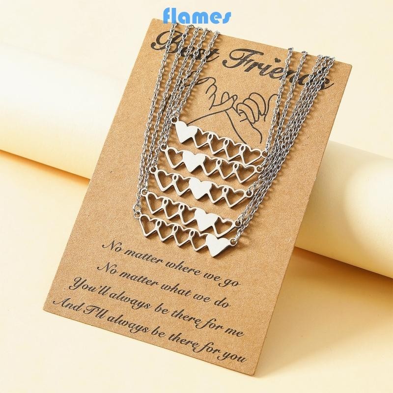 FL 5 Pieces Clavicle Chain Best Friend Necklaces for Women Teens Girls ...