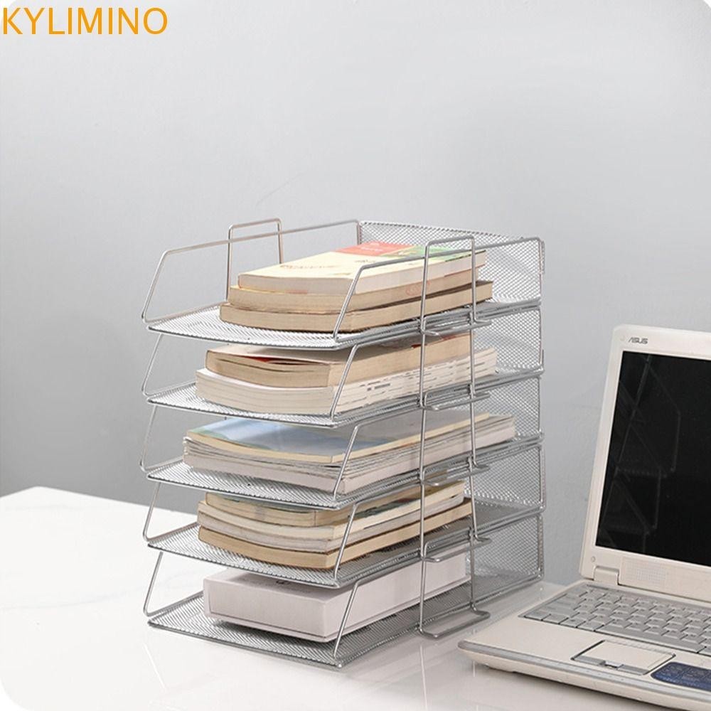 KYLIMINO Stackable File Rack, Desktop Organizer File Organizer A4 File ...