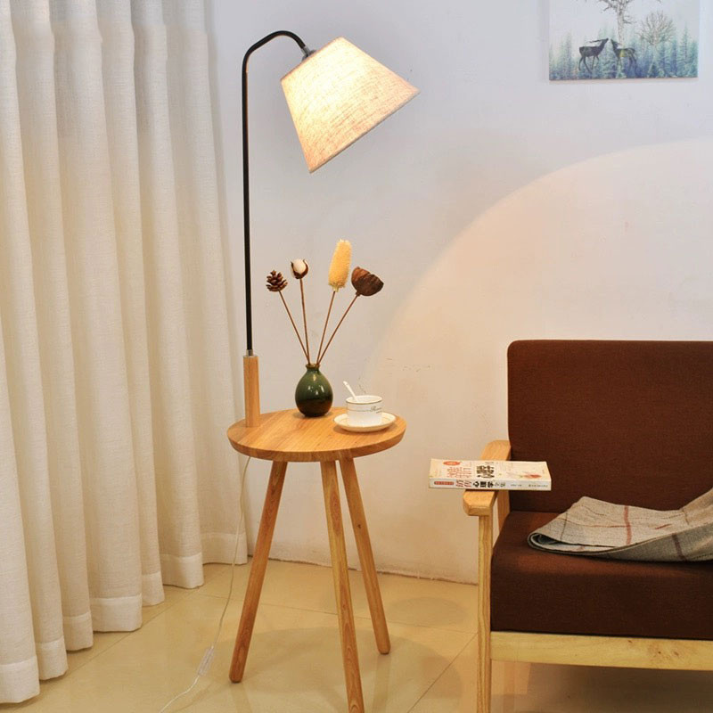 Table & Lamp Combo with LED Bulb, Bedside Reading Lamp, Modern End ...