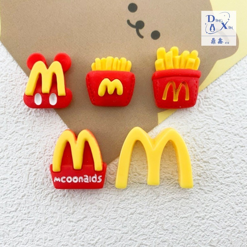 For Jibbitz Crocs Simulation Food Toys French Fries McDonald's Resin ...