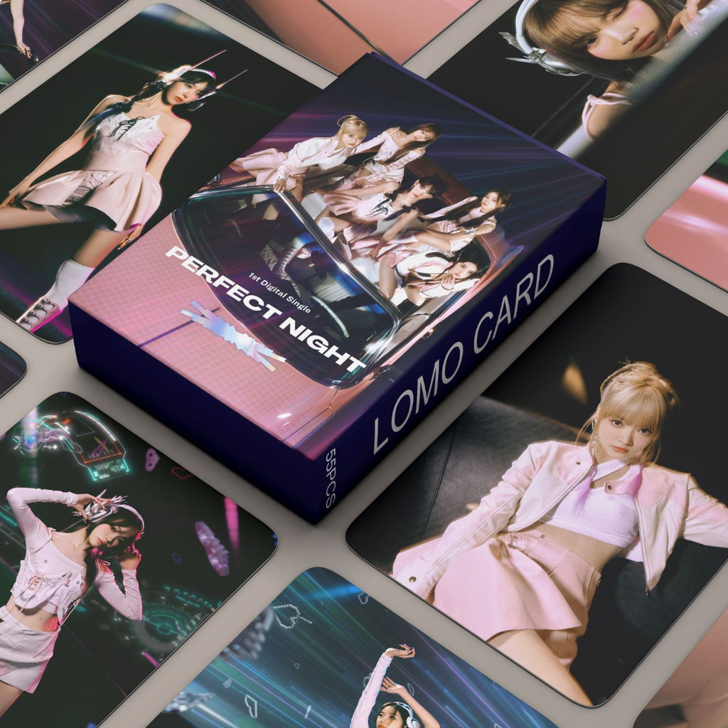 55pcs LE SSERAFIM Perfect Night LOMO Cards CHAEWON YUNJIN KAZUHA ...