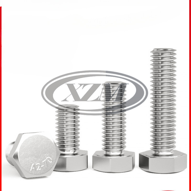 [Quick Shipment] Large Size 316 Stainless Steel Hexagon Screw Full Thread Bolt Extension Screw ...