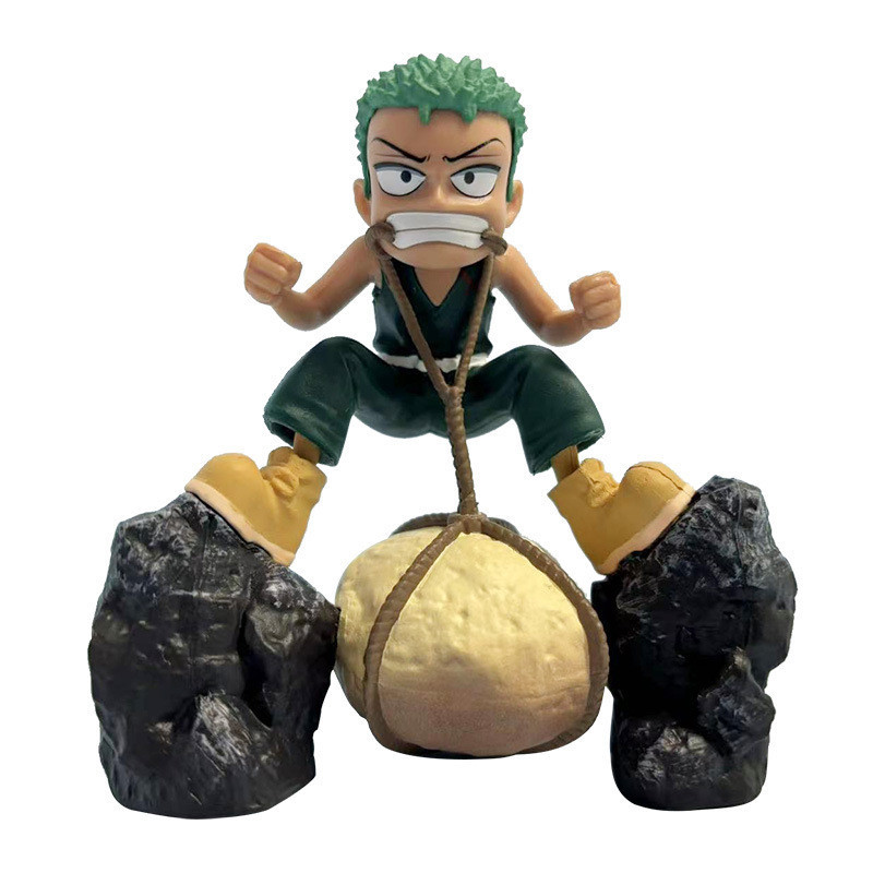One Piece Zoro Childhood Exercise Action Figure Anime Roronoa Zoro Q ...