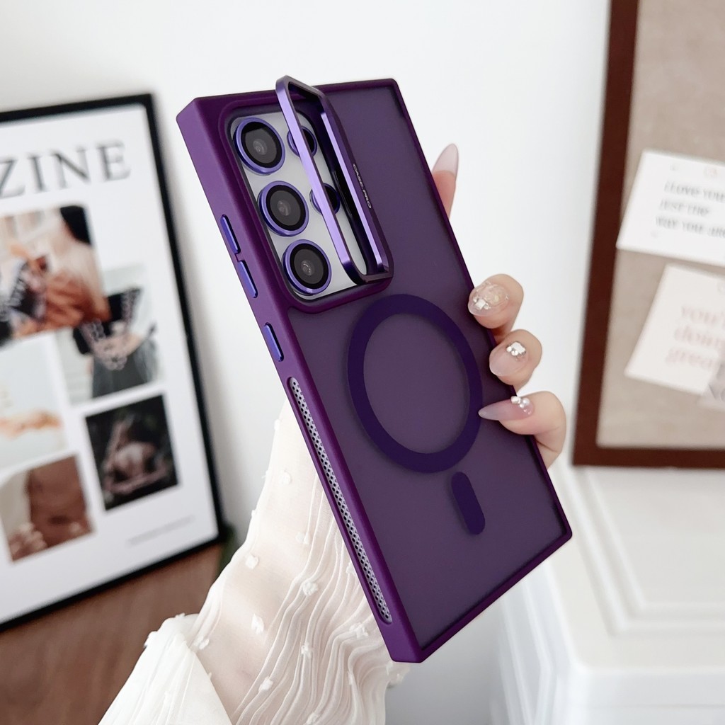 Strong magnetic Casing For Samsung Galaxy S24 Ultra, metal camera frame ...