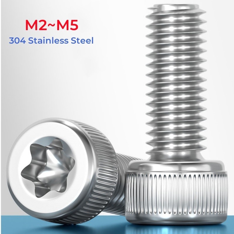 304 Stainless Steel Six-Lobe Torx Cap Head Screws M2 M2.5 M3 M4 M5 Torx Socket Head Bolts ...