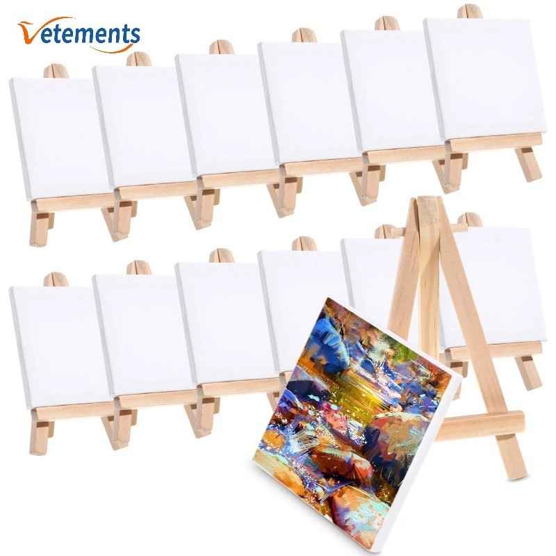 Wooden Folding Canvas Tripod Easel - Children Portable Painting Artwork ...