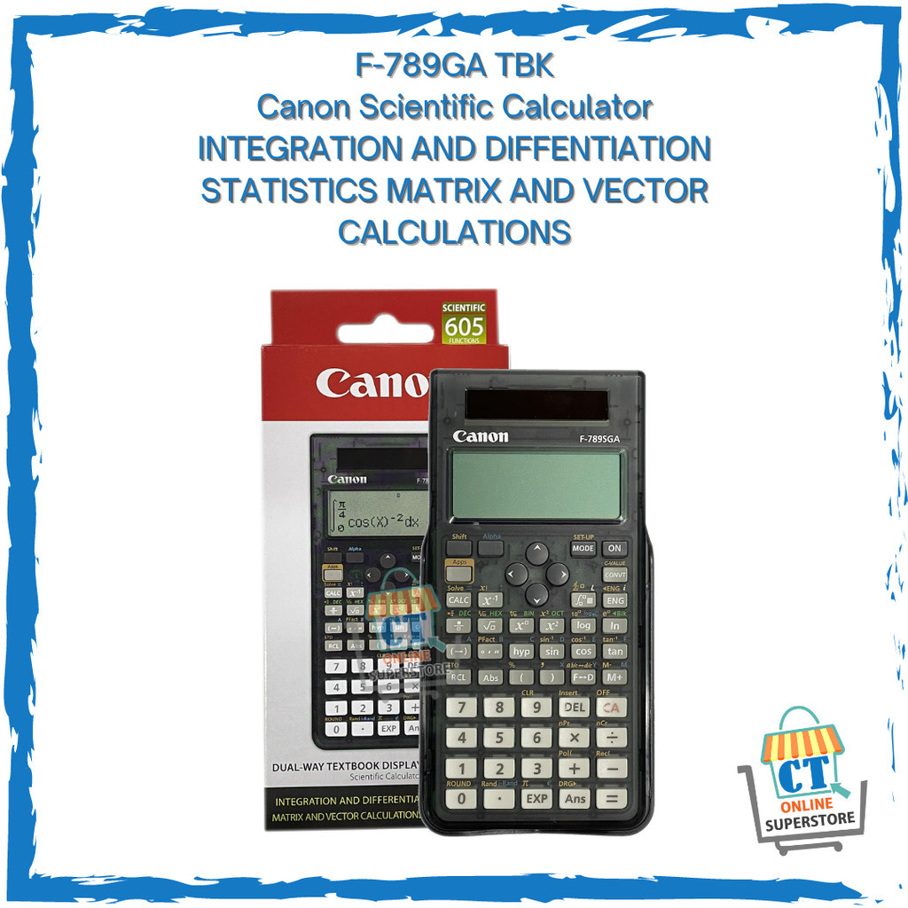 Canon F-789GA TBK Scientific Calculator With Transparent Back | Shopee ...