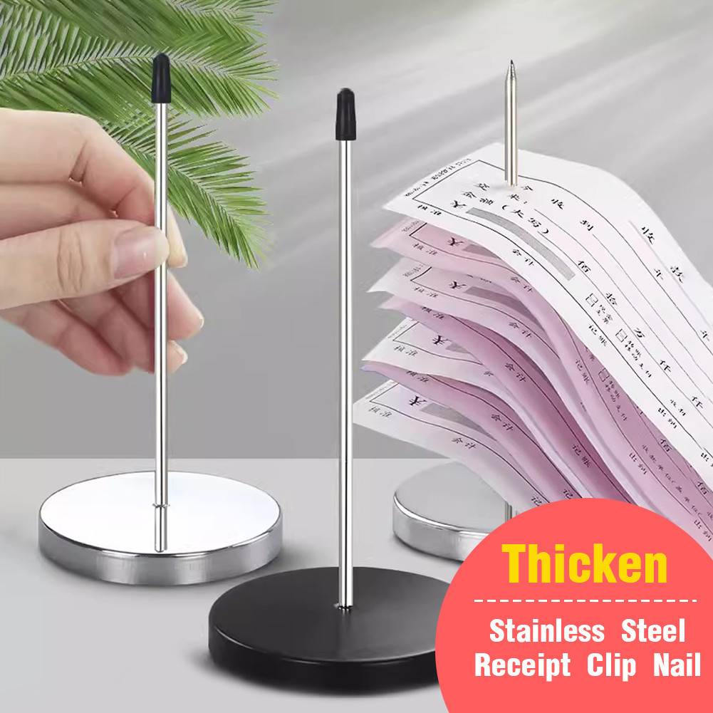 Restaurant Receipt Holder Metal Straight Rod Ticket Fork Silver Color ...