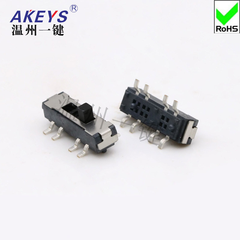 10pcs MST-23D19 (2P3T) 8-pin 3-position Vertical SMT Small Toggle Micro ...