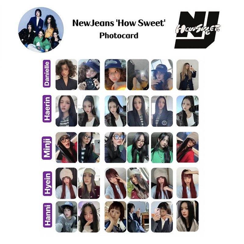 Kpop Idol NWJNS How Sweet Album Photocards Member Photo Card | Shopee ...