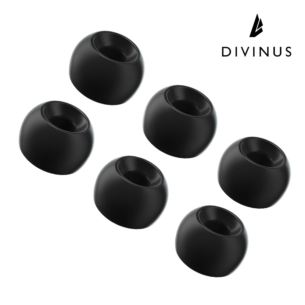 DIVINUS Velvet Wide Bore Silicone Earphone Eartips for 4-6mm Nozzle ...
