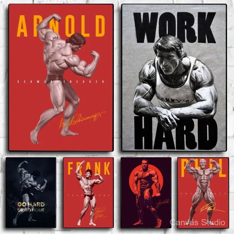 Bodybuilding King-Arnold Poster No Framed Poster Kraft Club Bar Paper ...