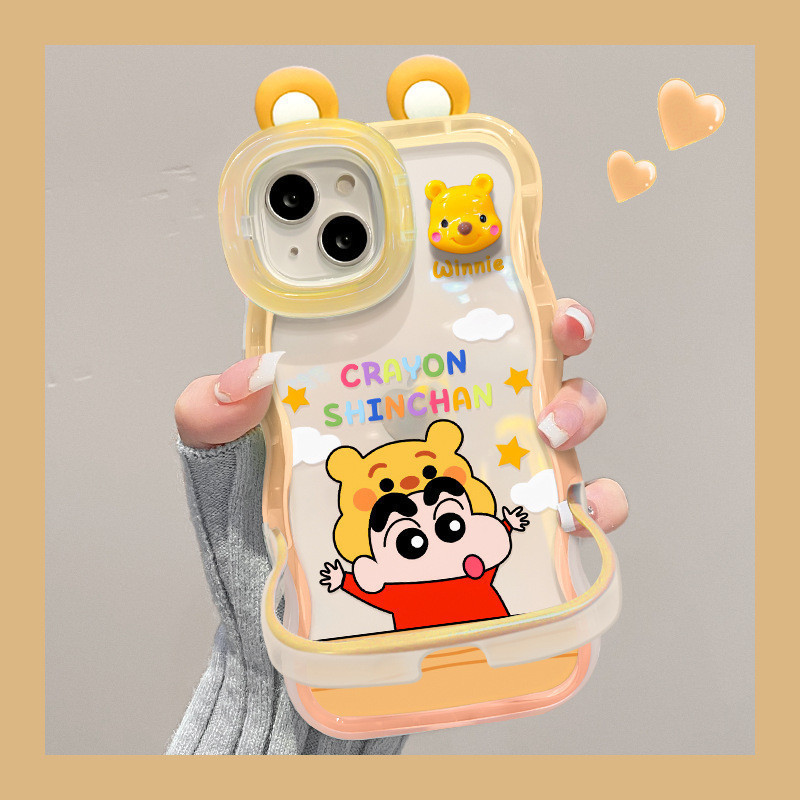 Crayon Shin-Chan Invisible Dual Stand Phone Case iPhone 15 Apple 12 ...