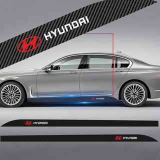2pcs Car Door Side Skirt Car Body Decal Carbon Fiber Stickers For ...