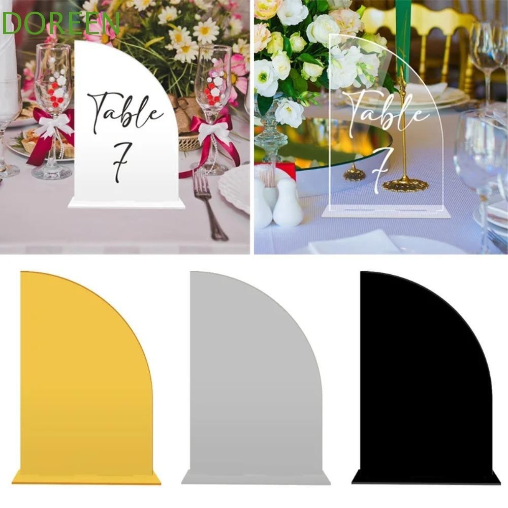 DOREEN Acrylic Table Signs, Frosted Blank Number Signs, Table Card DIY ...
