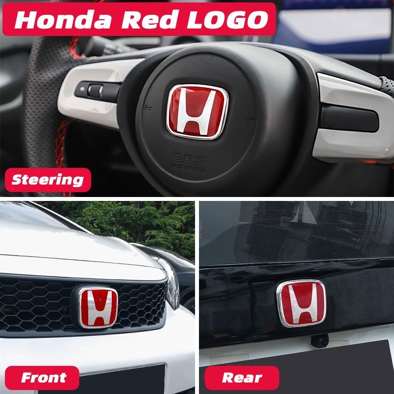 Front and Rear Emblem Honda Civic FC Accord Jazz City Type-R Car Emblem ...