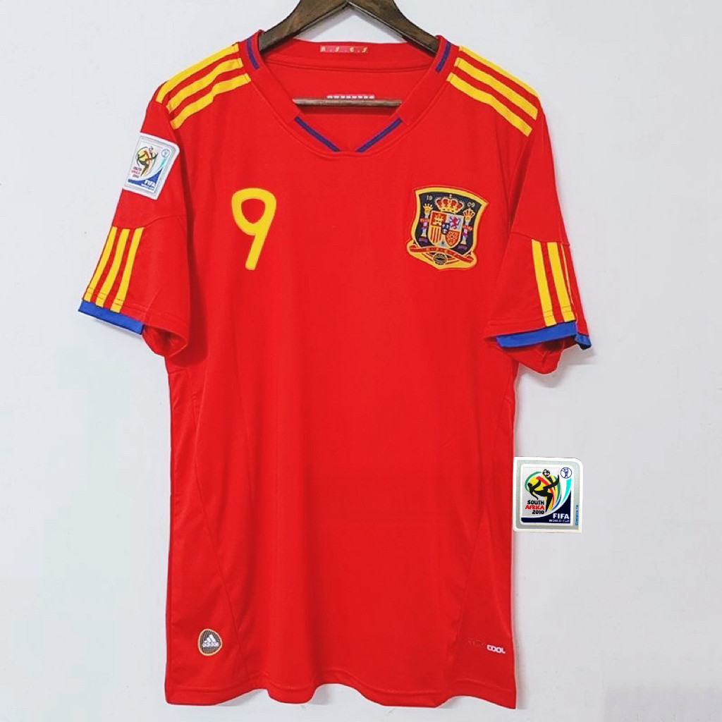 2010 Spain Home Kits Competition Training Sports Casual Classic Retro ...