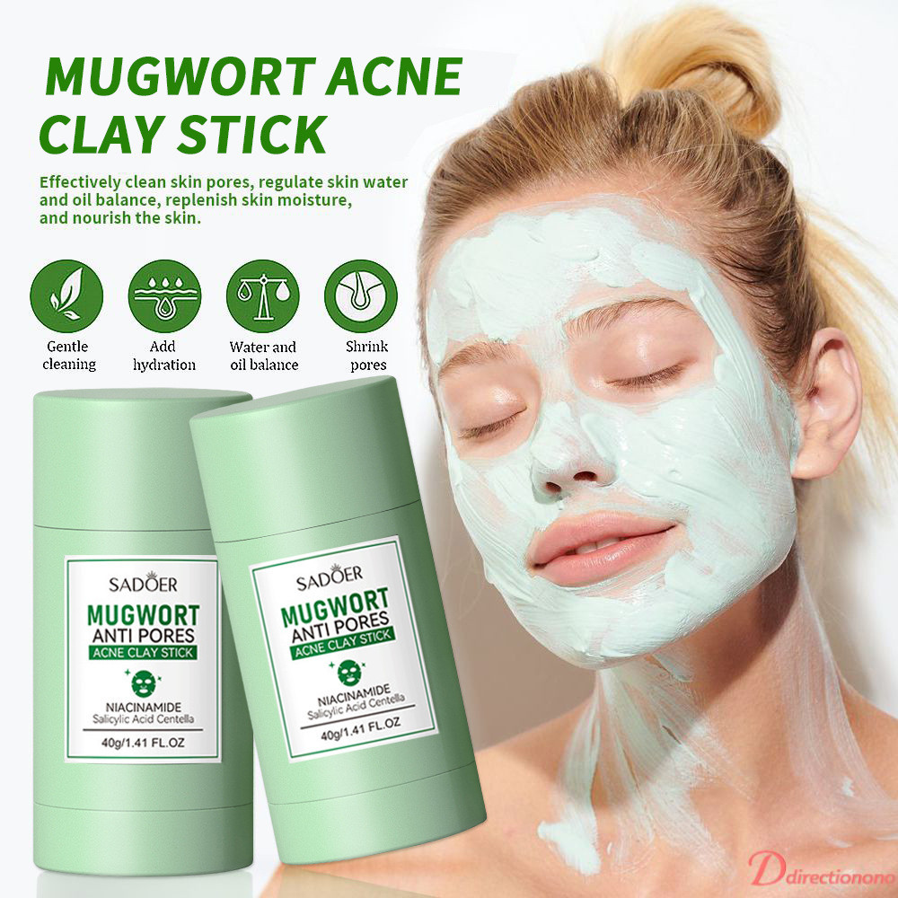 Mugwort Clay Facial Mask Stick Skin Care Reduce Redness Swelling Pores ...