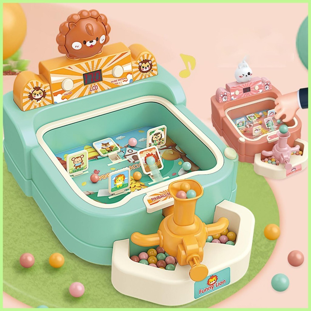 Pinball Machine Toy Cartoon Arcade Machine Marble Game Interactive Toys ...