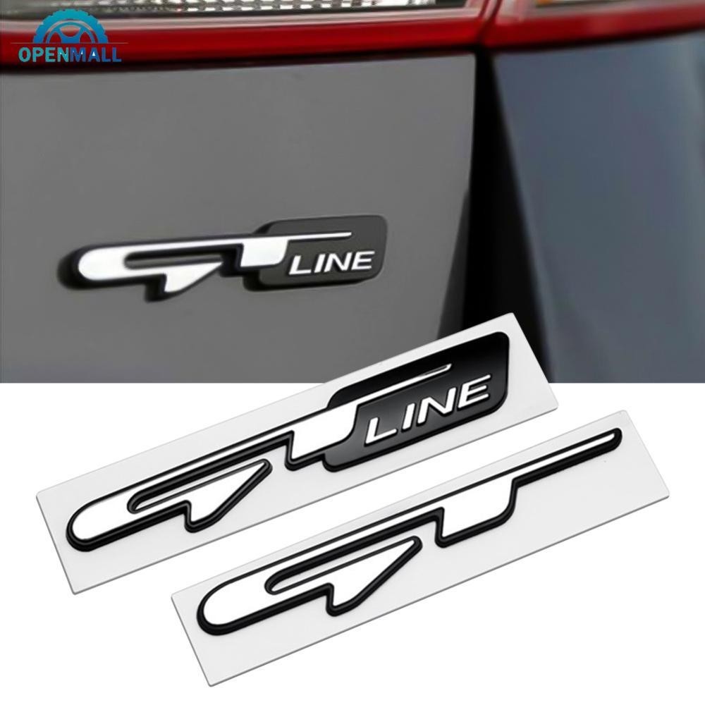OPENMALL 3D Chrome Car Sticker Emblem Badge Decal Letters GT Line Logo ...