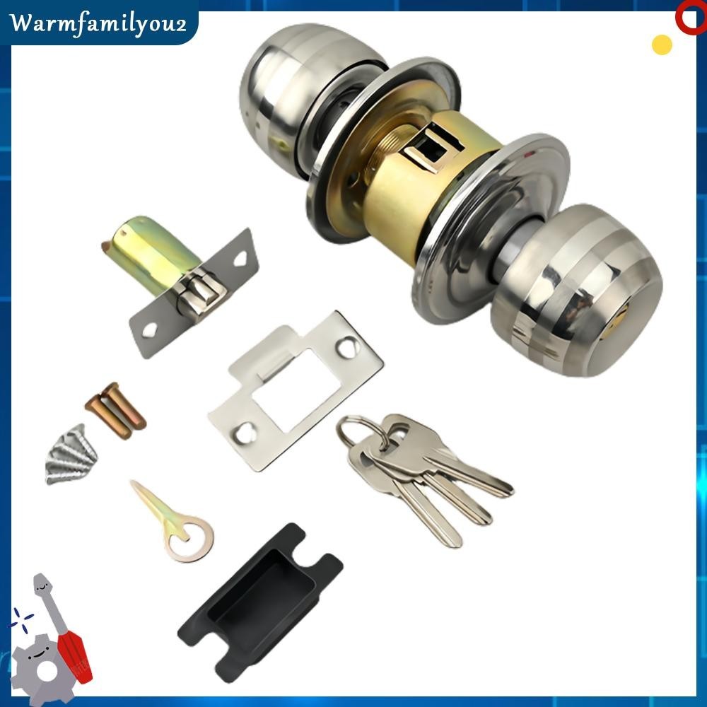 Double lock door knob Set Stainless Door Keyed Entry Door Knob with ...