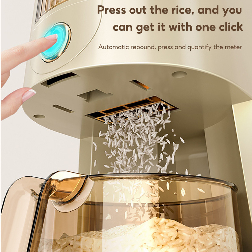 5KG Automatic Cereal Dispenser Storage Box Insect-Proof Rice Storage ...