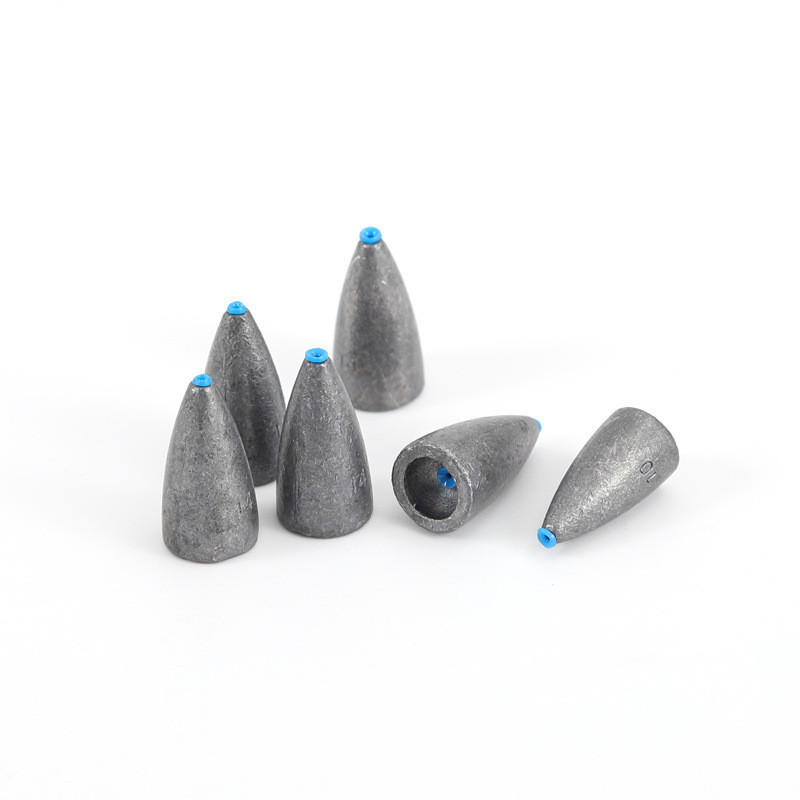 Luya bullet-shaped lead drop plastic pipe center fishing counterweight ...