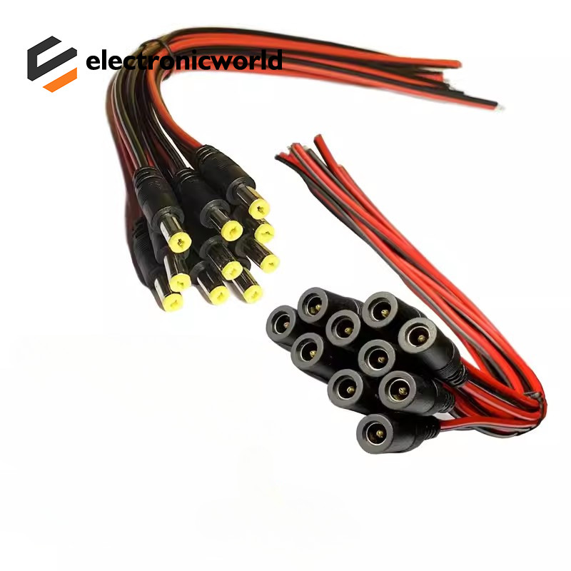 5PCS DC Power Male Female Cable 12V Plug DC Adapter Cable Plug ...