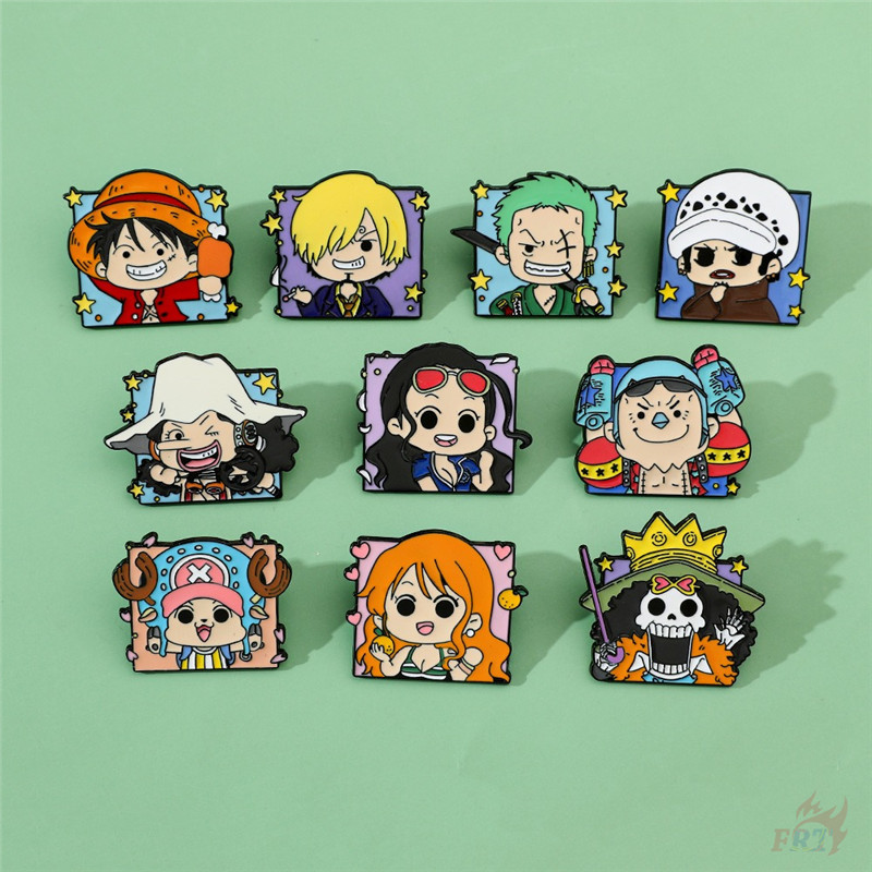 Q One Piece - Luffy / Zoro / Sanji / Law / Usopp Brooches ★ 1Pc Anime ...