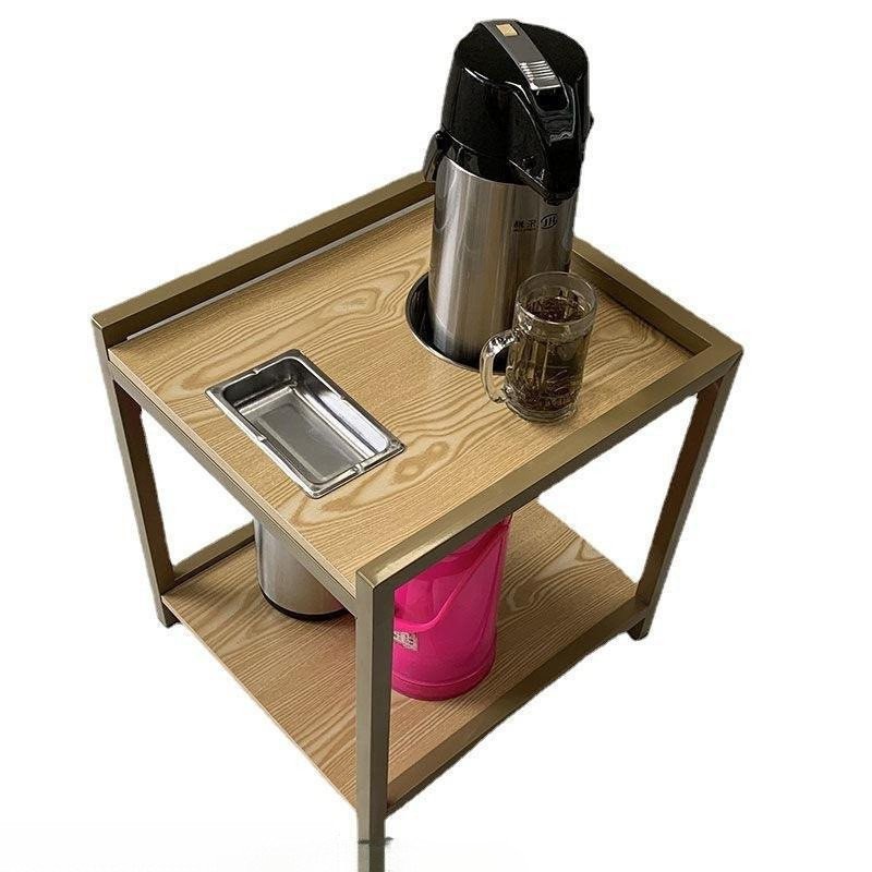 Wooden Side Coffee Table Thickened Cylinder Corner Table Matching Tea ...